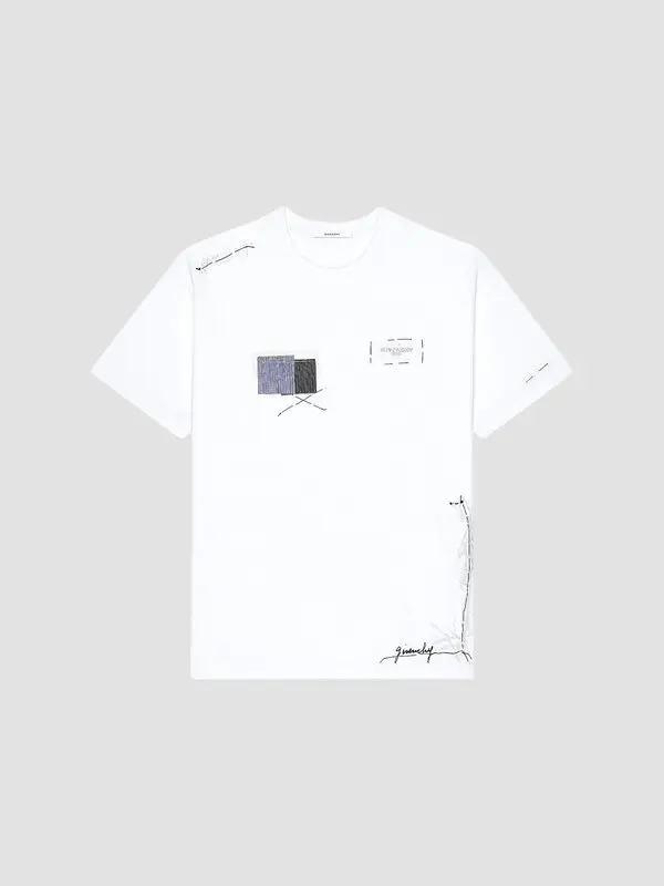 Givenchy T-shirt In Cotton With Trompe Atelier Print - White