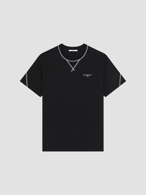 Givenchy Couture Seam T-shirt In Cotton With Embroidery - Black