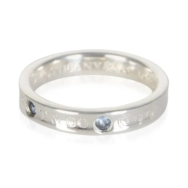 Tiffany & Co. Sterling Silver Sapphire 1837 Ring - Sterling_silver
