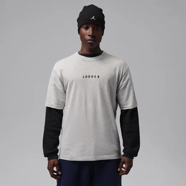 JORDAN Embroidered T-shirt - Grey