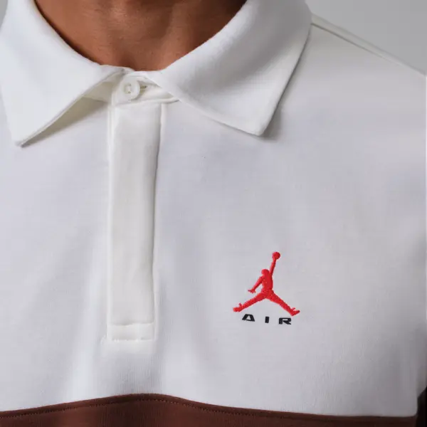 JORDAN Brooklyn Long-sleeve Polo - White