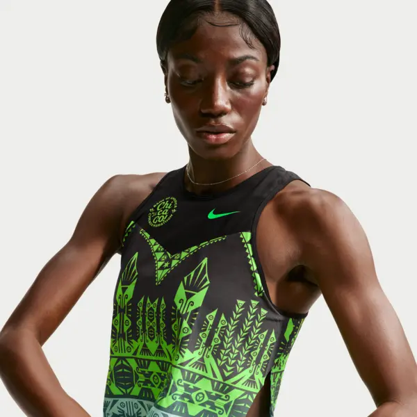 Nike Aeroswift Dri-fit Adv Cropped Running Tank Top - Black