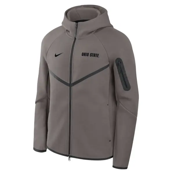 Nike Ohio State Tech Fleece College Full-zip Hooded Jacket - Brown