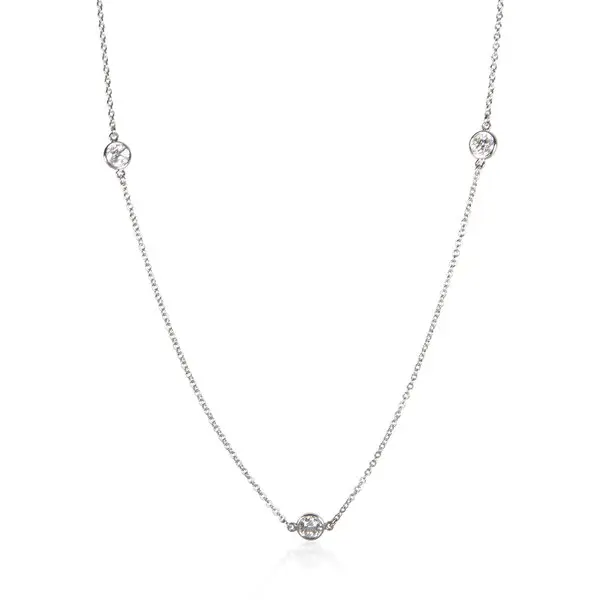 Tiffany & Co. Diamond Elsa Peretti Diamonds The Yard Necklace - Platinum