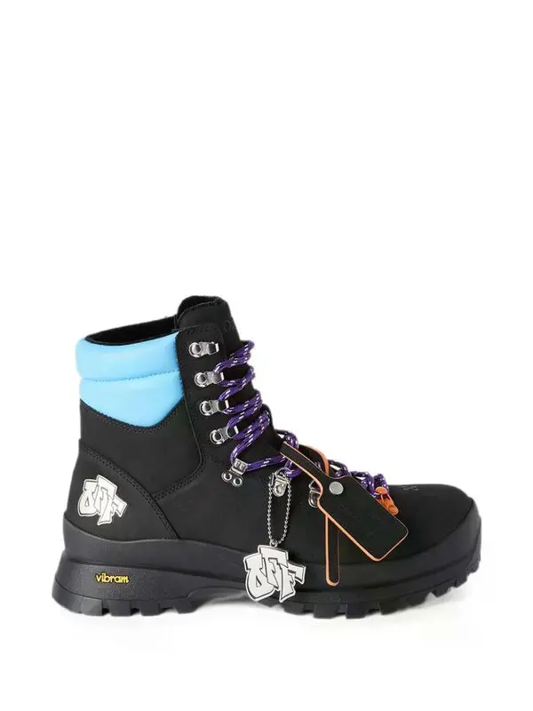 Off-White Logo-patch Panelled Hiking Boots