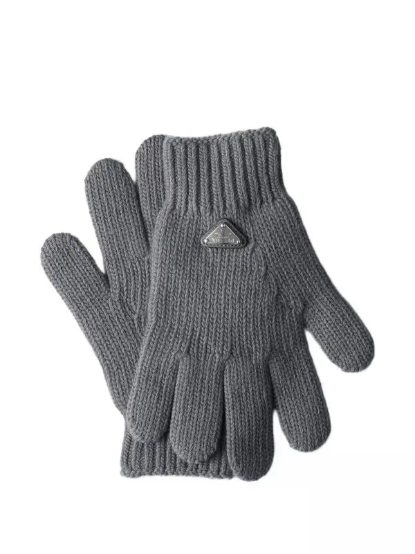 Prada Wool Gloves - Grey
