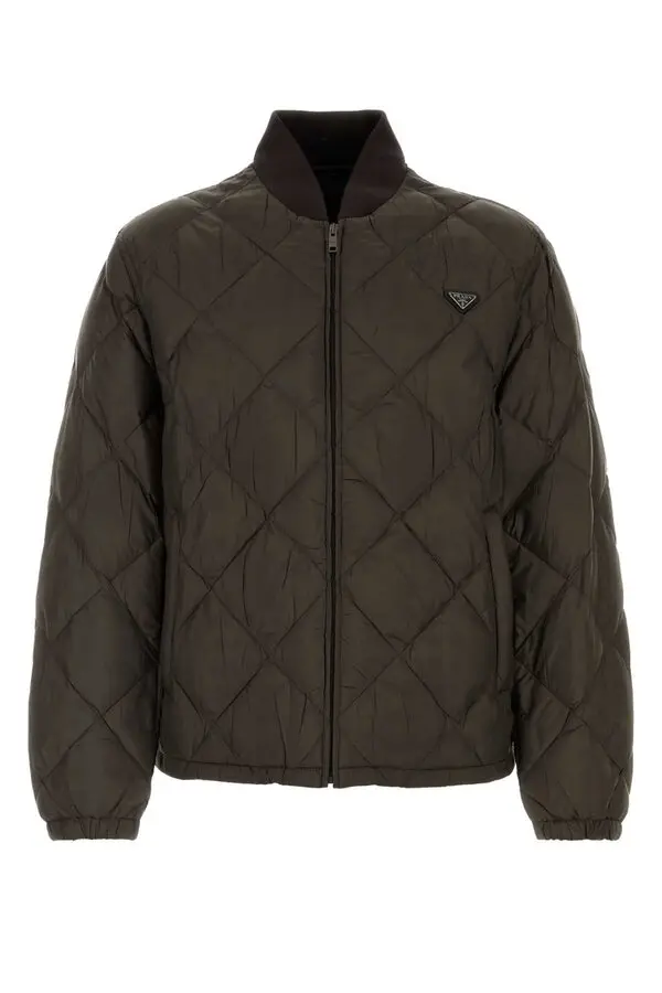 Prada Olive Polyester Down Jacket