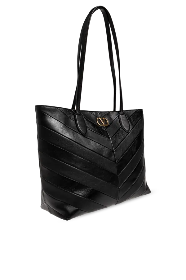 Valentino Garavani Leather Logo Shopper