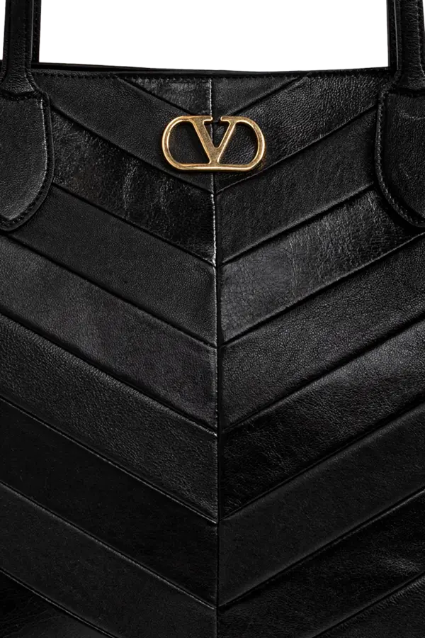 Valentino Garavani Leather Logo Shopper