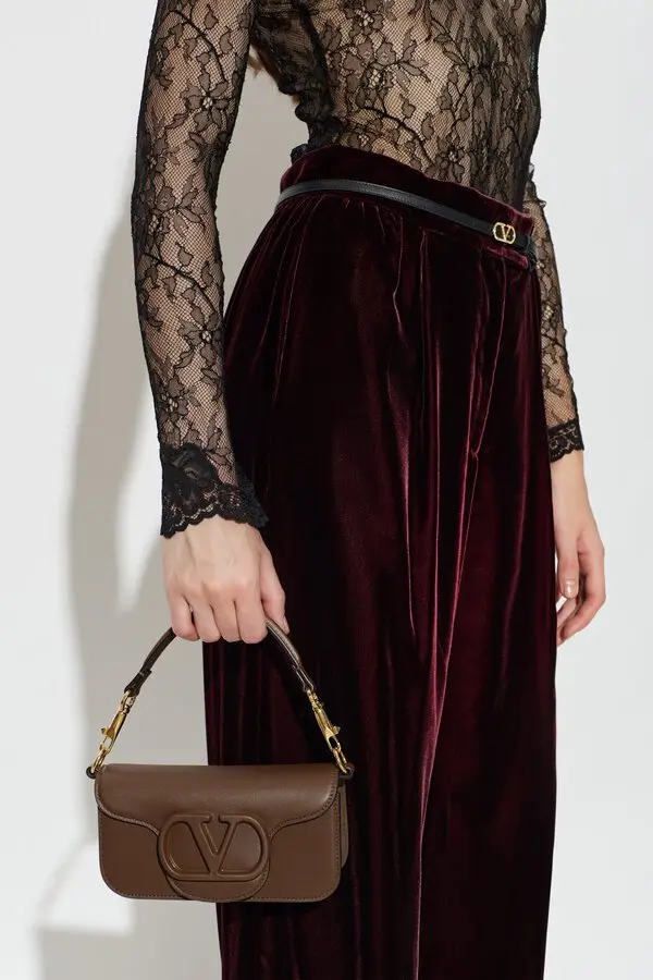 Valentino Garavani Logo Leather Shoulder Bag