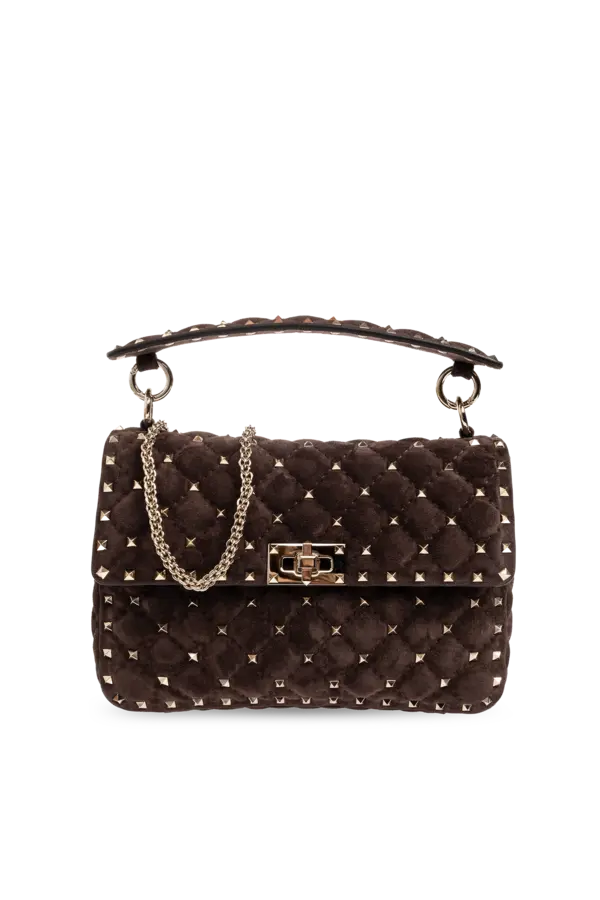 Valentino Garavani Suede Bag With Studs - Brown