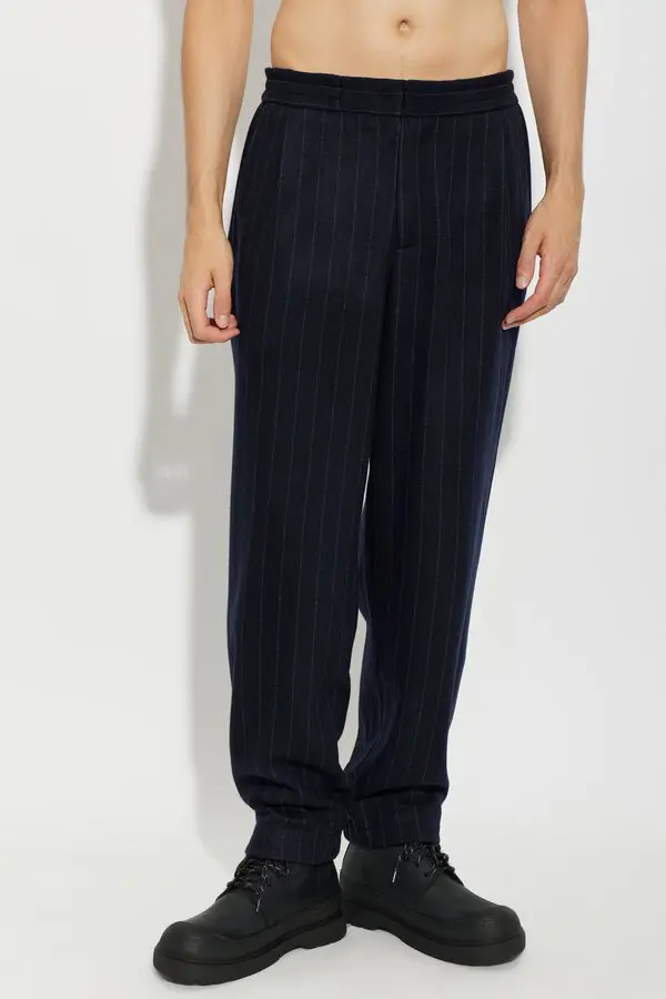 Sease Wool Trousers With A Striped Pattern