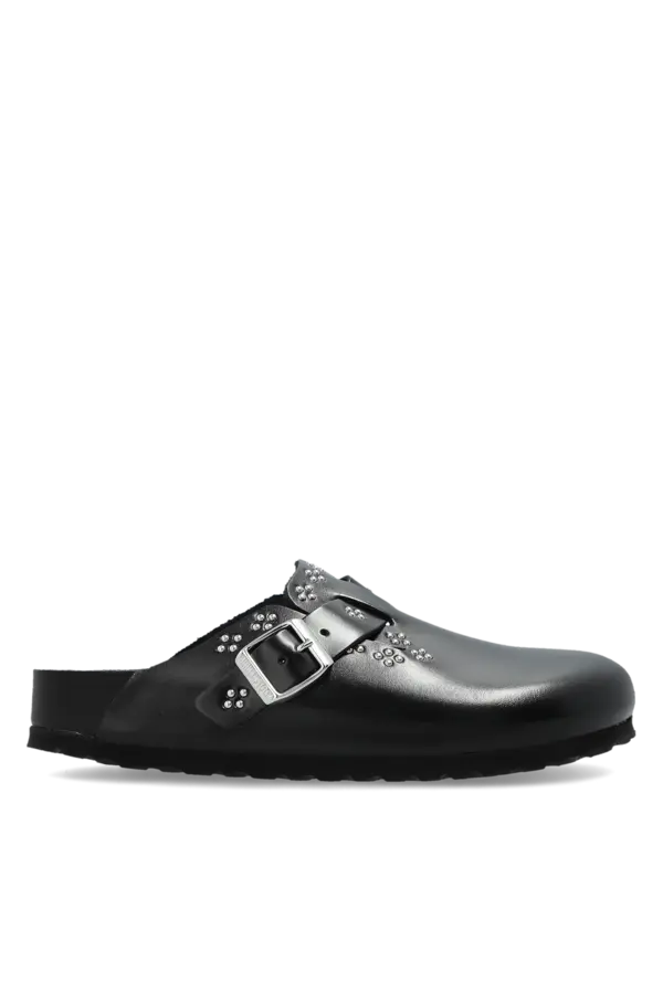 BIRKENSTOCK Boston Rivet Border Small' Slides - Black
