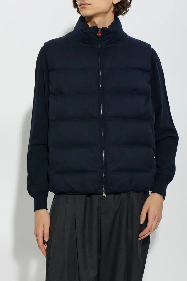 Kiton Padded Waistcoat With Stand-up Collar