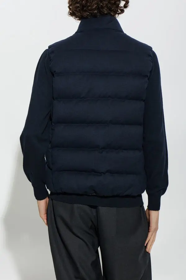 Kiton Padded Waistcoat With Stand-up Collar