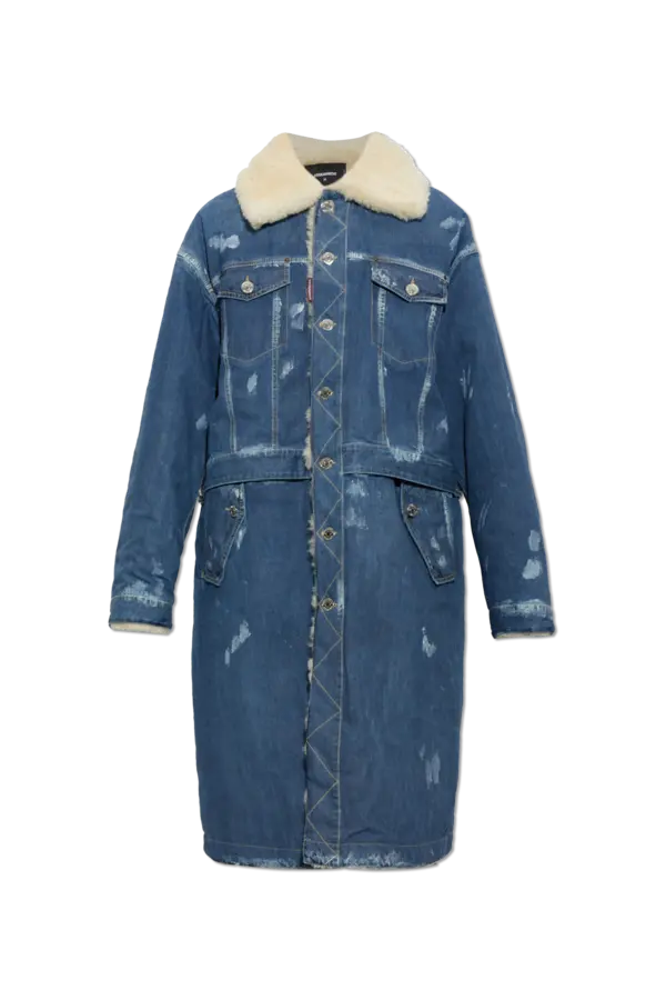 Dsquared2 Vintage-style Denim Coat - Blue