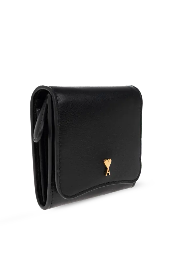 AMI Paris Leather Wallet With Logo