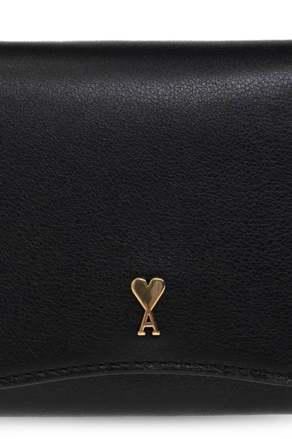 AMI Paris Leather Wallet With Logo