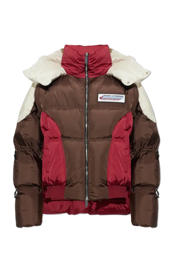 Dsquared2 Down Jacket With Embroidered Logo - Multicolour