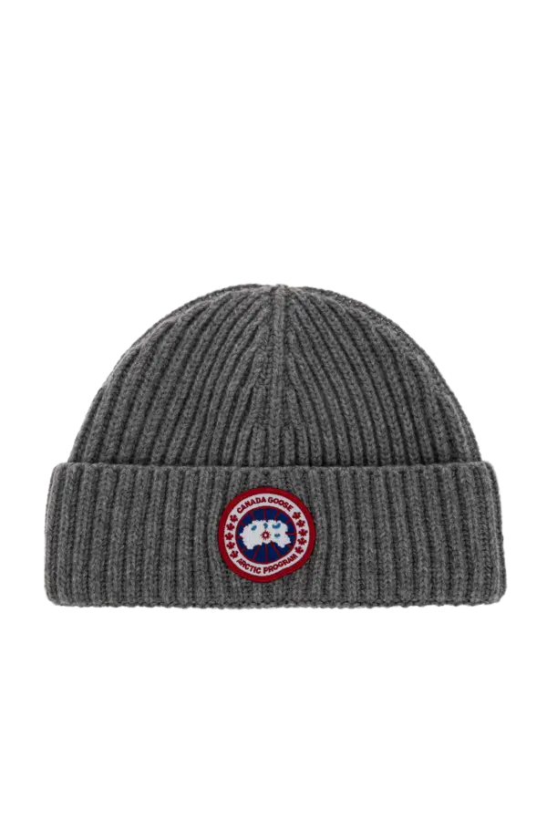 Canada Goose Wool Beanie With Logo Patch
