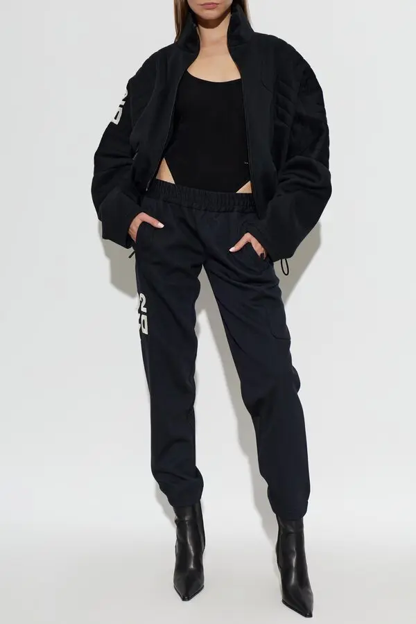 Dsquared2 Quilted Jacket With Embroidered Logo