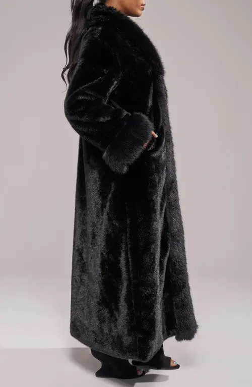 AZALEA WANG Josefina Faux Fur Trench Coat