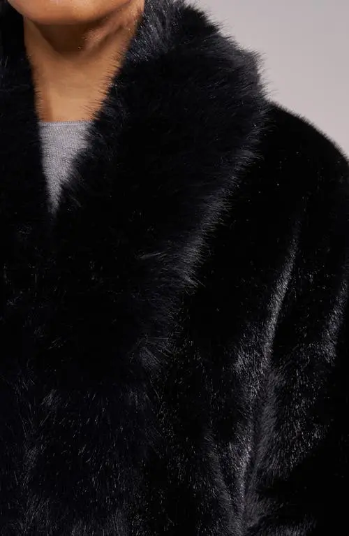 AZALEA WANG Josefina Faux Fur Trench Coat