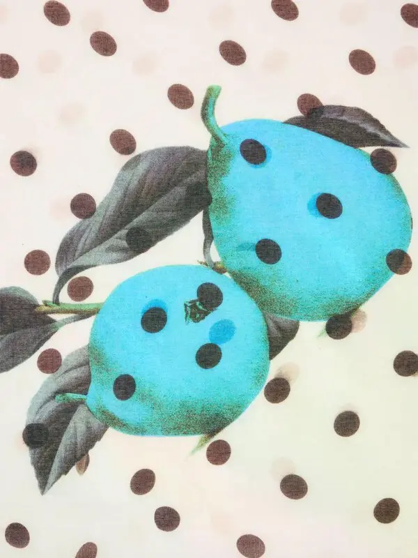 Paul Smith Pears And Polka Dot' Cotton Pocket Square