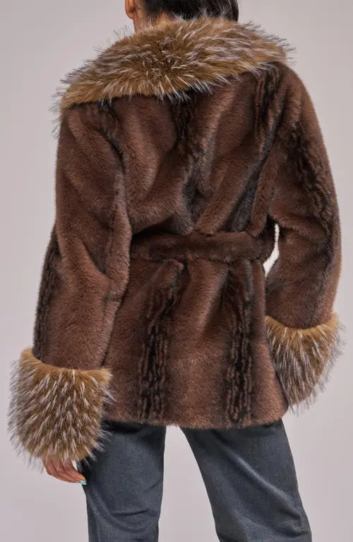 AZALEA WANG Evara Faux Fur Jacket
