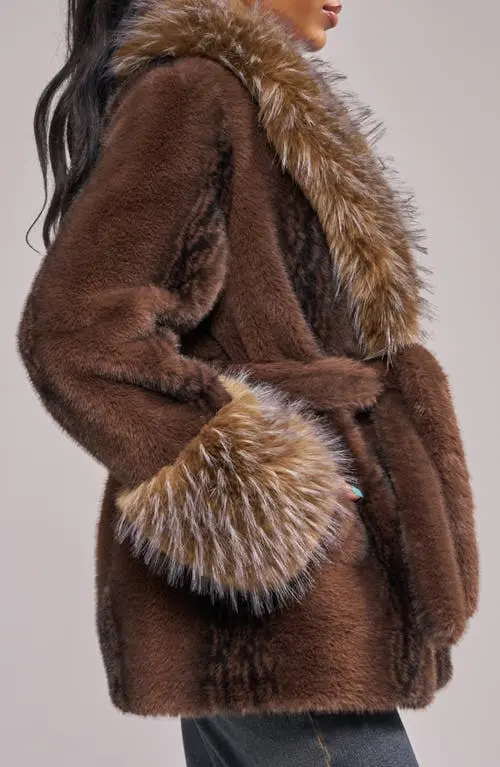 AZALEA WANG Evara Faux Fur Jacket