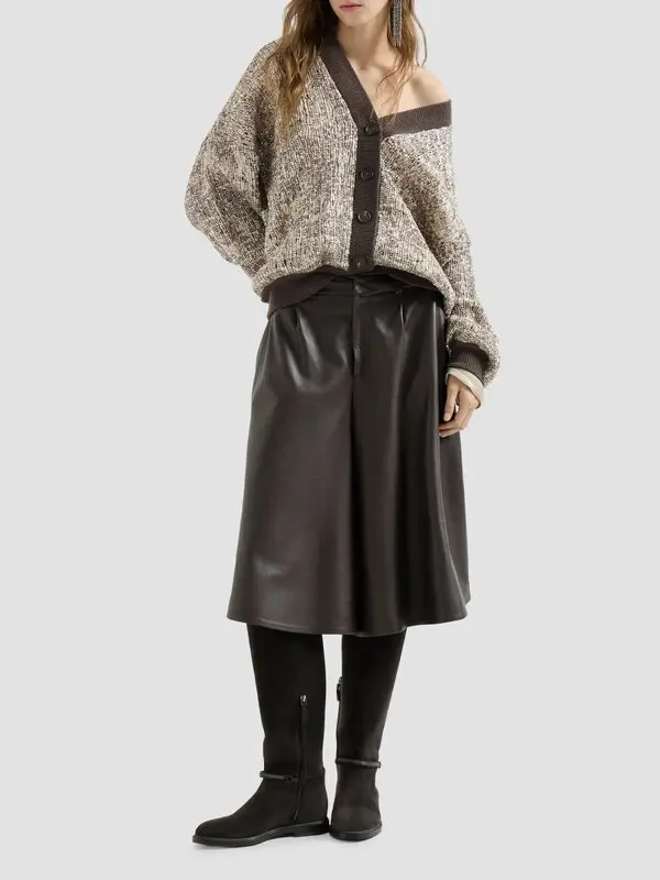 Brunello Cucinelli Dazzling Craquelé Embroidery Cardigan