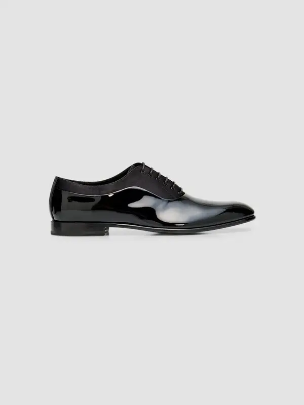 Dolce & Gabbana Vernice Patent Leather & Silk Oxfords