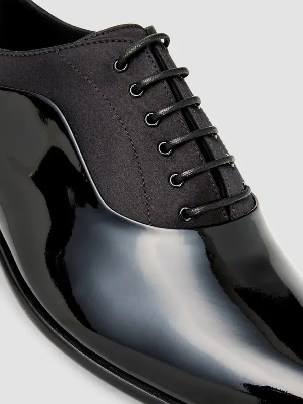 Dolce & Gabbana Vernice Patent Leather & Silk Oxfords
