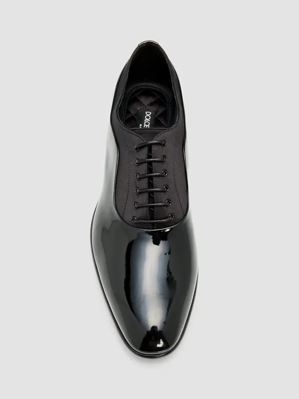 Dolce & Gabbana Vernice Patent Leather & Silk Oxfords