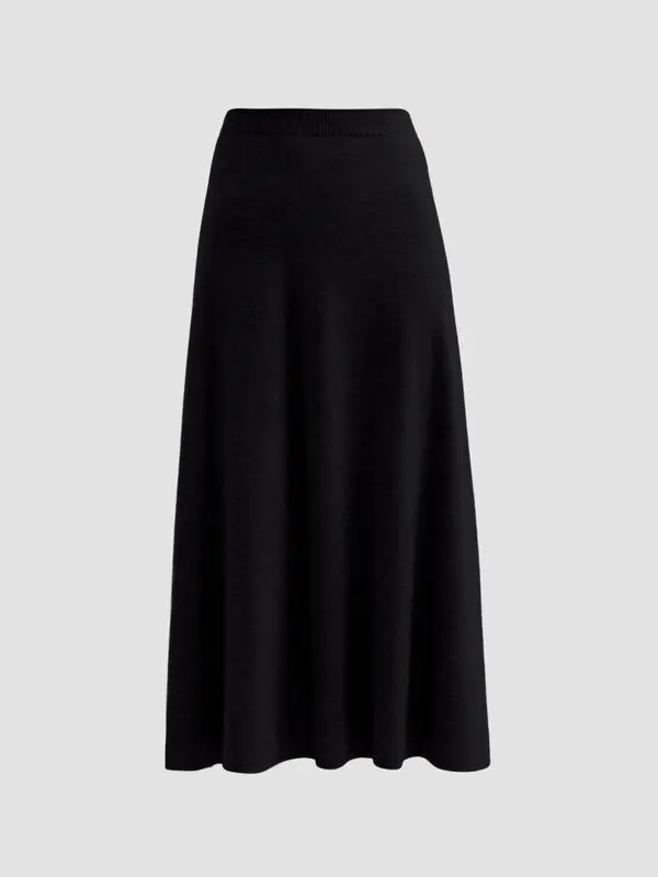Fabiana Filippi Platinum Virgin Wool-blend Midi-skirt