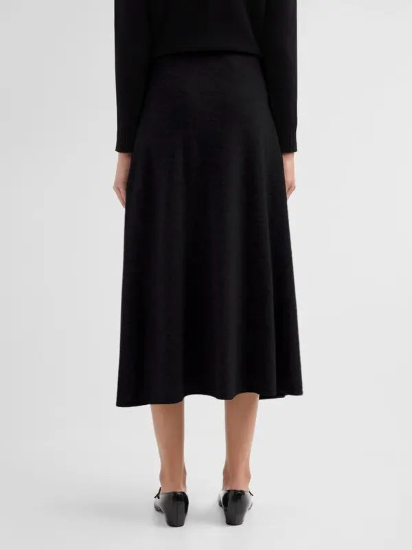 Fabiana Filippi Platinum Virgin Wool-blend Midi-skirt