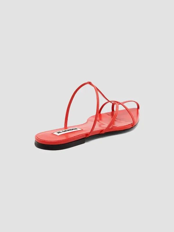 JIL SANDER Strappy Leather Flats