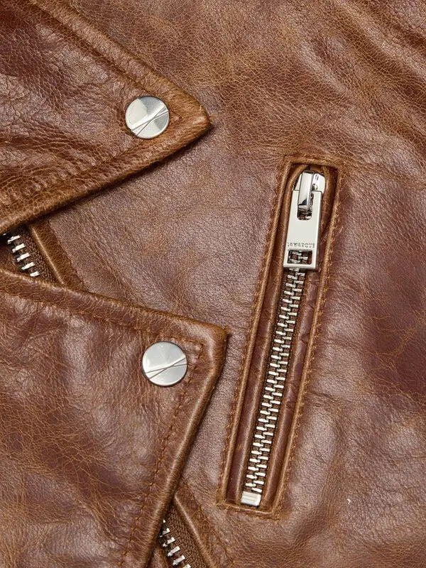 LAMARQUE Vinnie Leather Crop Biker Jacket