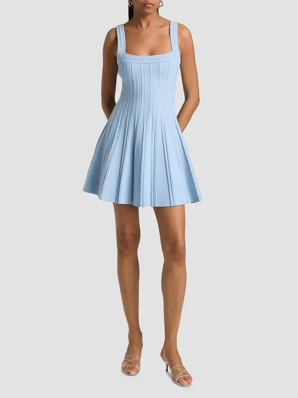 Simkhai Indie Textured Knit Sleeveless Minidress