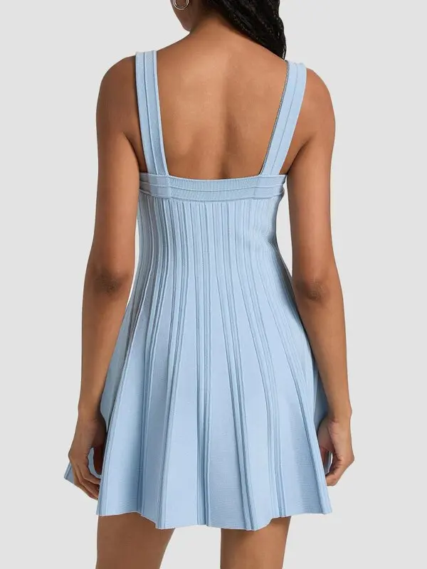 Simkhai Indie Textured Knit Sleeveless Minidress