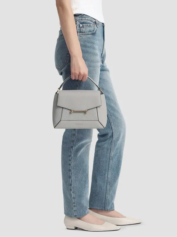 Strathberry Mosaic Leather Top Handle Bag