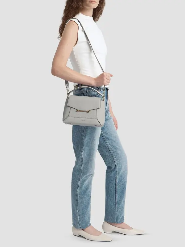 Strathberry Mosaic Leather Top Handle Bag