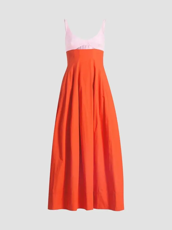 Simkhai Maddy Cotton-blend A-line Midi-dress