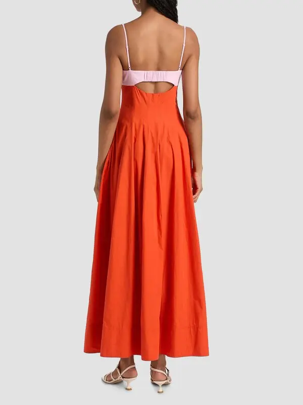 Simkhai Maddy Cotton-blend A-line Midi-dress