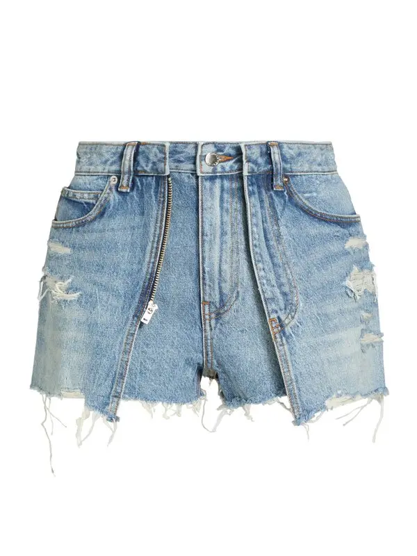 Alexander Wang Distressed Double Layer Skort