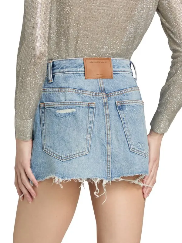 Alexander Wang Distressed Double Layer Skort