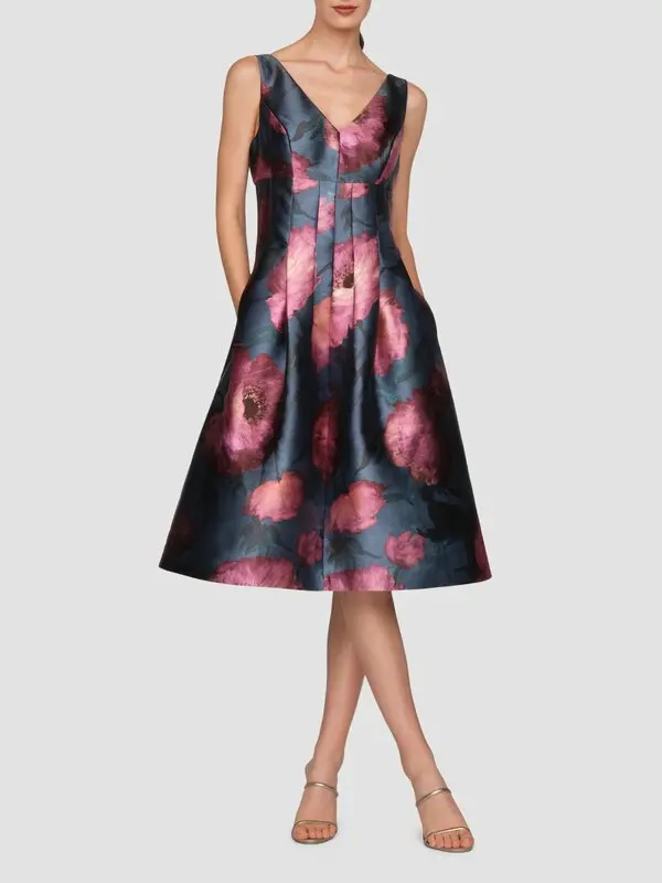 KAY UNGER Ines Poppy Cocktail Dress