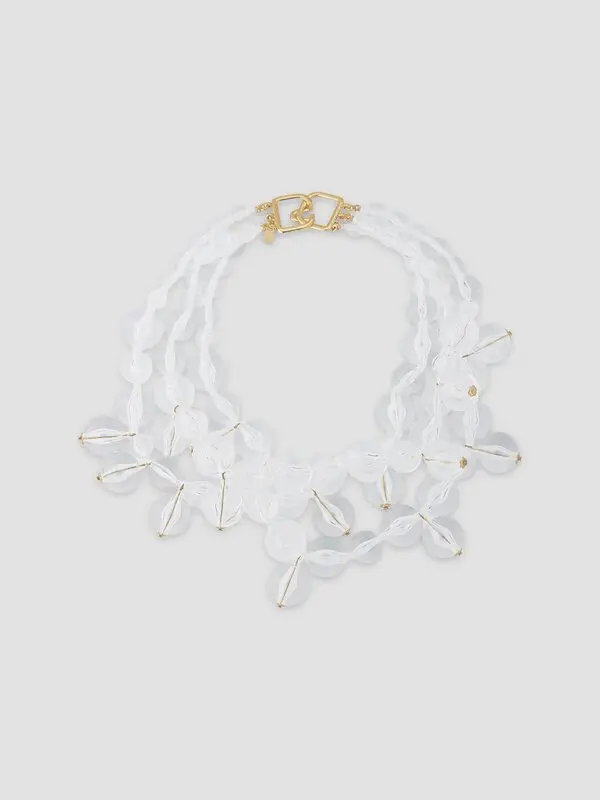 KENNETH JAY LANE Goldtone & Resin Beaded Cluster Necklace
