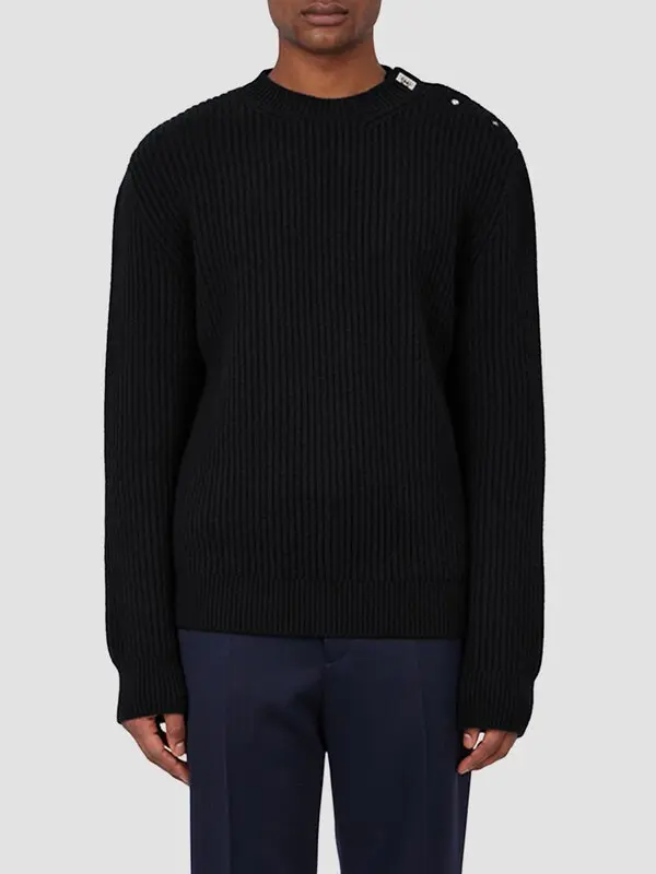 FERRAGAMO Hug-buckle Wool-cashmere Rib-knit Sweater