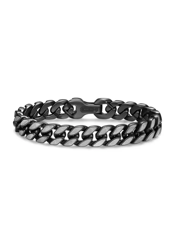 David Yurman Curb Chain Bracelet In Black Titanium